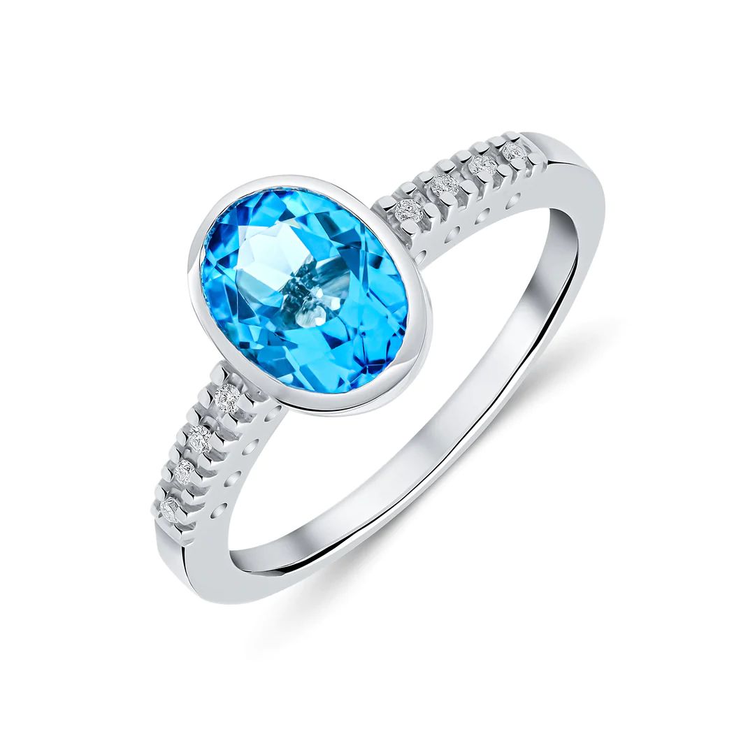 9WG OV SBT & DIA S/ST RNG – W. Carter and Son